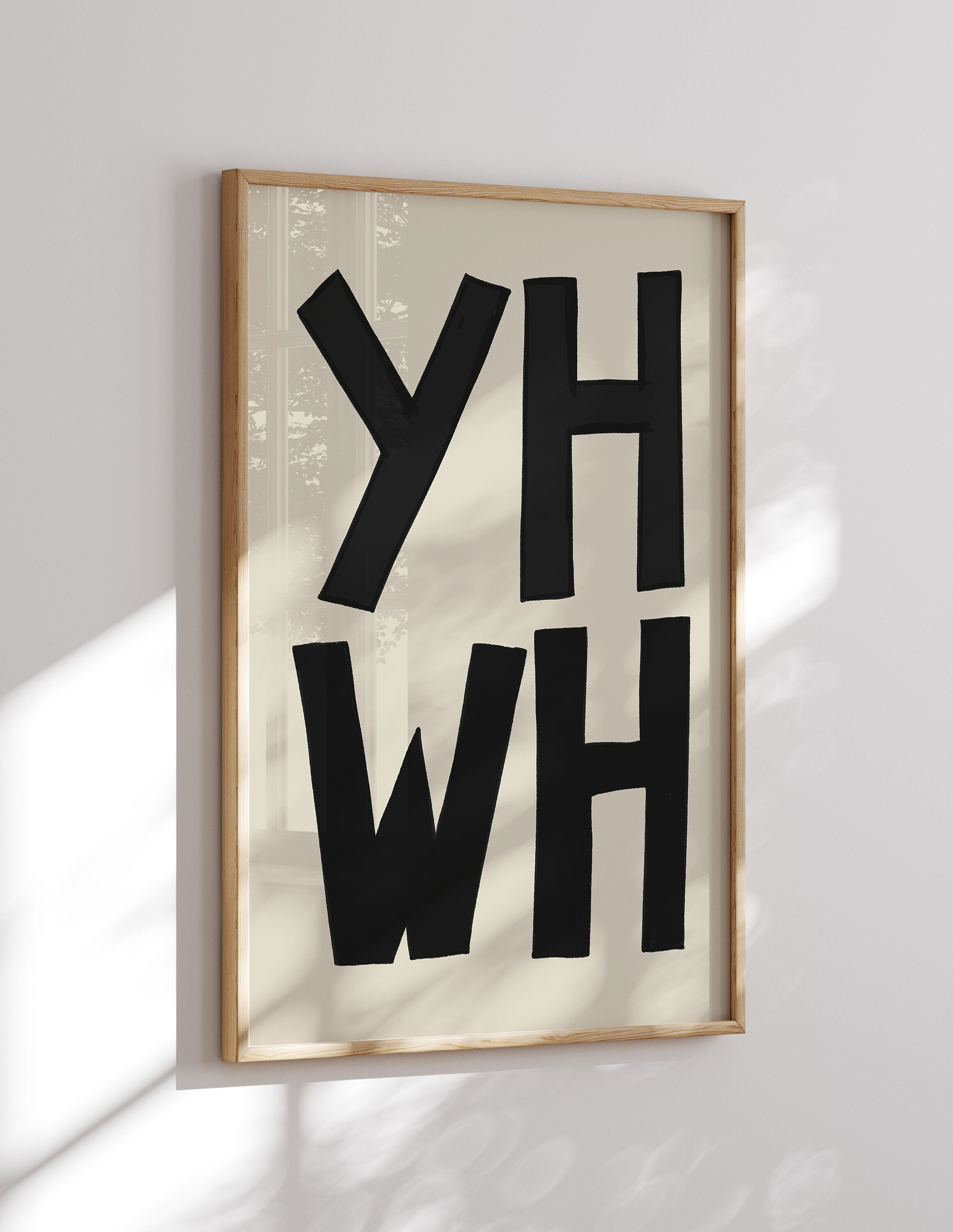 Yahweh YHWH Jesus Art Print Retro Christian Poster Trendy Modern Bible ...