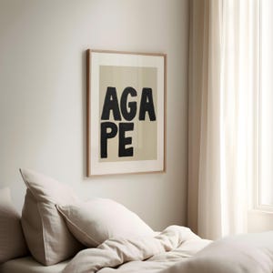 Agape Black Jesus Art Print Retro Christian God Poster Trendy Modern ...