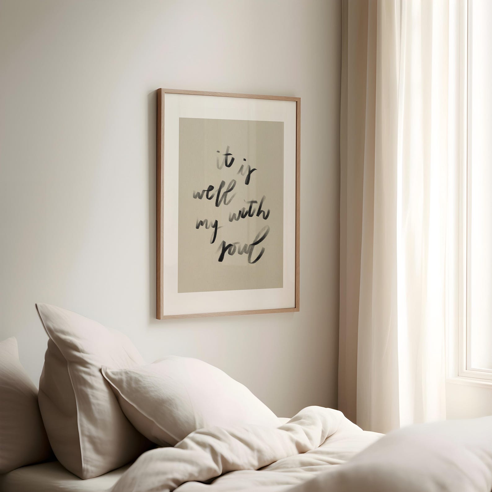 Modern Christian Calligraphy It is Well With My Soul Elegant Lettering ...