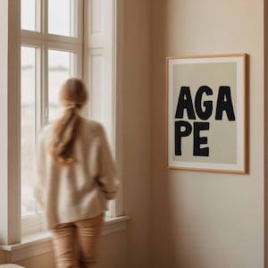 Agape Black Jesus Art Print Retro Christian God Poster Trendy Modern ...