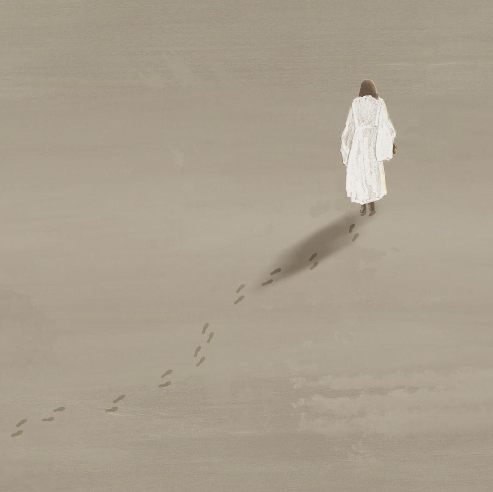Neutral Modern Minimalist Bible Verse, Jesus in the Wilderness Desert ...