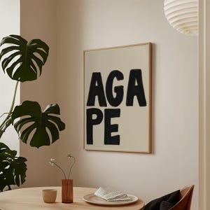 Agape Black Jesus Art Print Retro Christian God Poster Trendy Modern ...