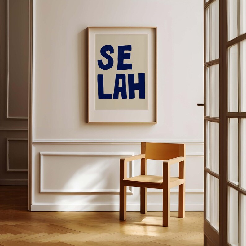 Selah Jesus Art Print Retro Christian Poster Trendy Modern Bible Sketch ...