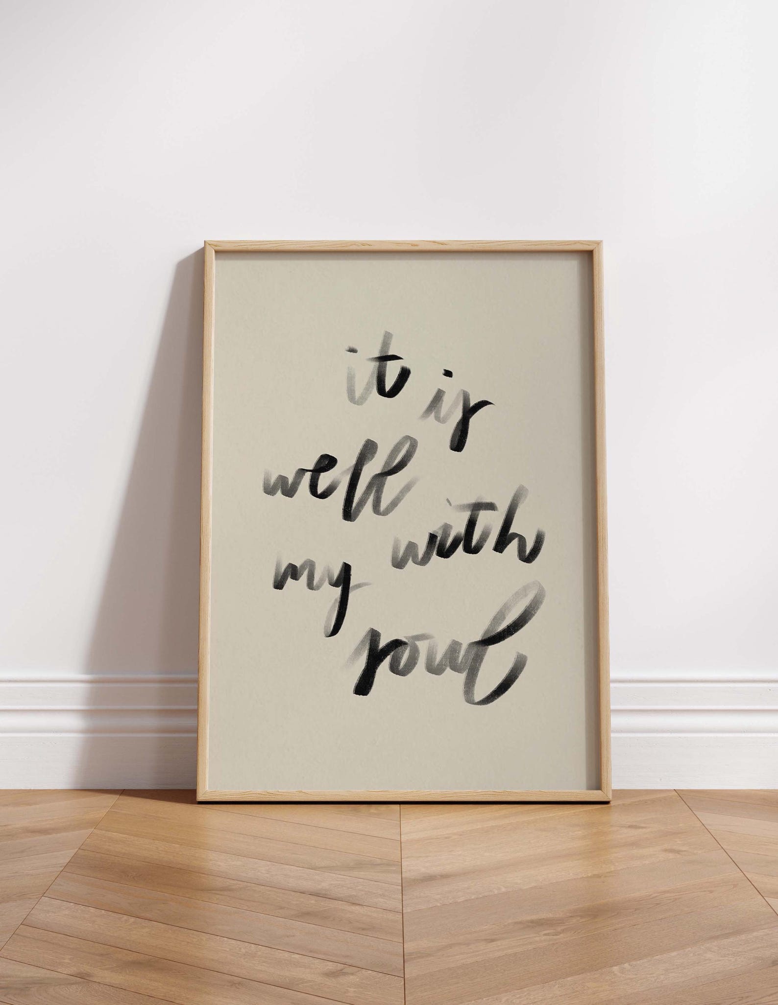 Modern Christian Calligraphy It is Well With My Soul Elegant Lettering ...