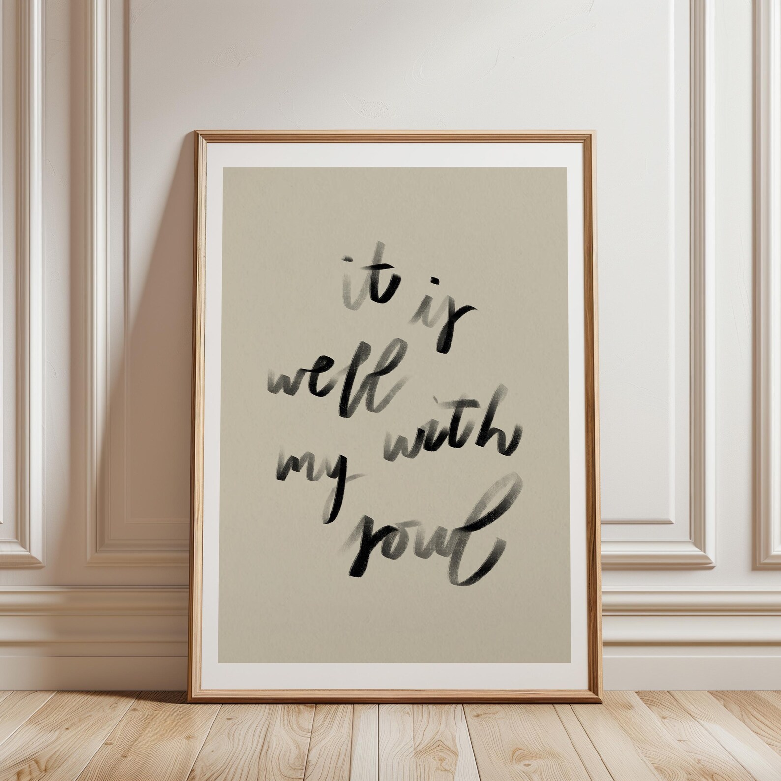 Modern Christian Calligraphy It is Well With My Soul Elegant Lettering ...