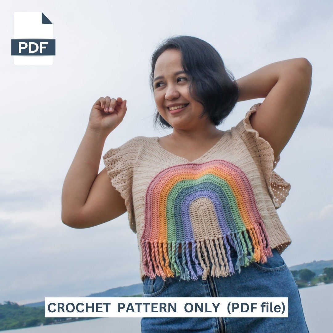 Crochet Rainbow Top Pattern: Made-to-measure (PDF File) - Etsy