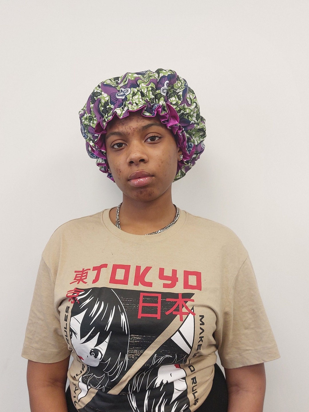 African Bonnet, Treasure Hair Bonnet, African Hair Bonnet, Ankara ...