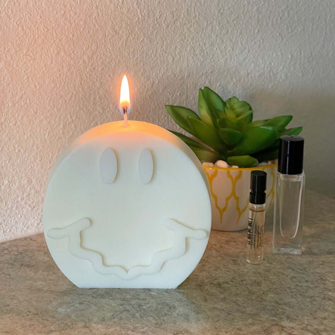 SMILEY | Smiley Face Candle, Happy Face Candle, Groovy Candle ...