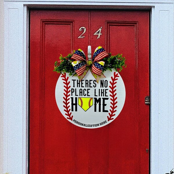 Baseball Front Door Sign - Etsy