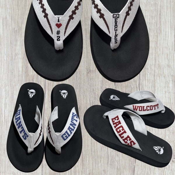 Football Flip Flops - Etsy