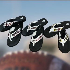 Personalized Cheer Flip Flops | Cheerleader Sandals | Cheerleader Shoes ...