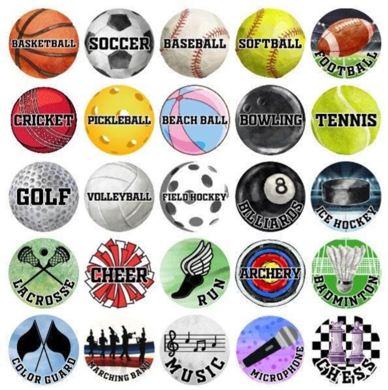 Personalized Hobby Bag Charm, Custom Sport Keychain, Name Tag - Etsy