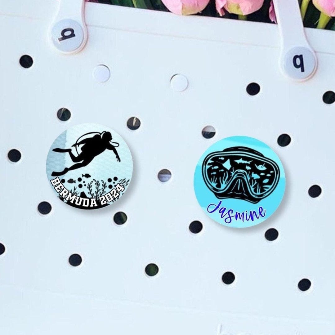 Personalized Scuba Diving Bag Bit, Custom Scuba Bag Charm, Scuba Diving ...