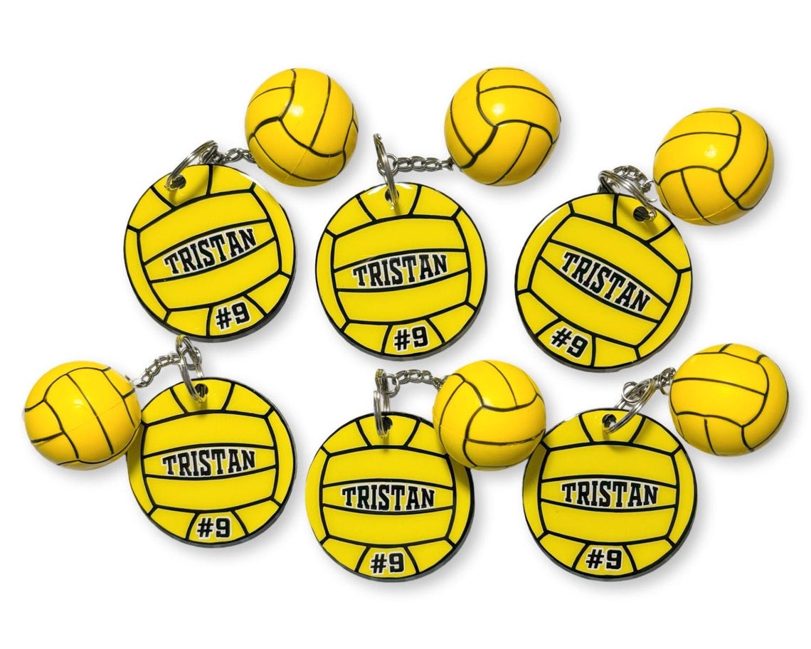 Personalized Water Polo Keychain With Water Polo Ball Accessory - Etsy