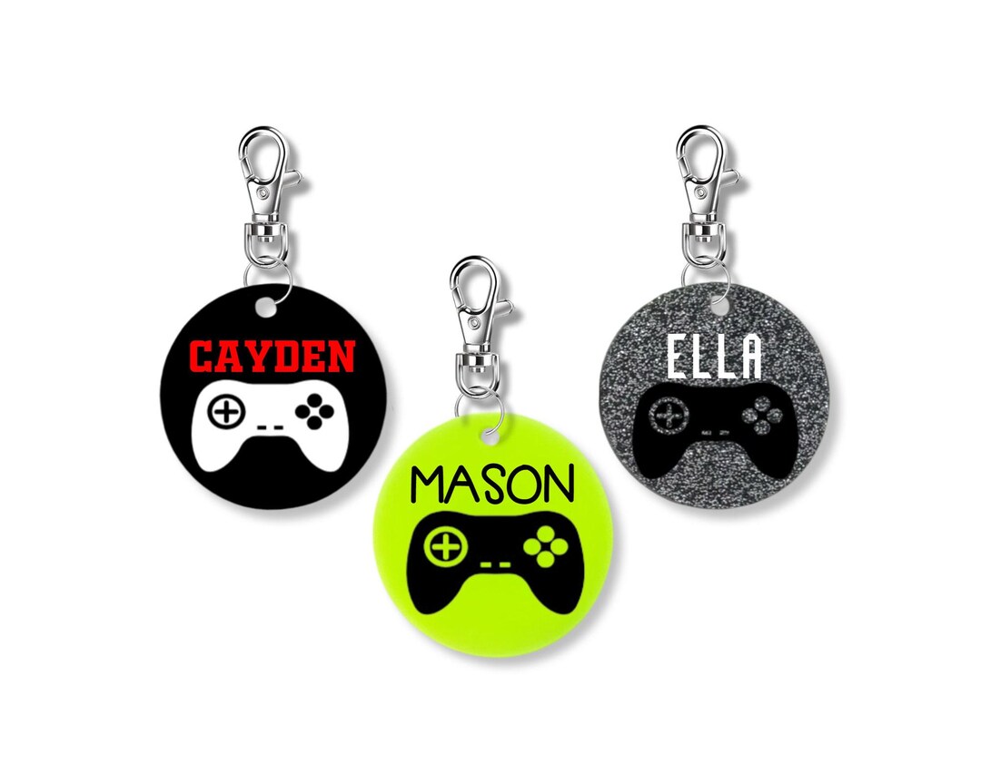 Personalized Gamer Keychain - 2 Inch | Custom Gamer Accessory | Custom ...