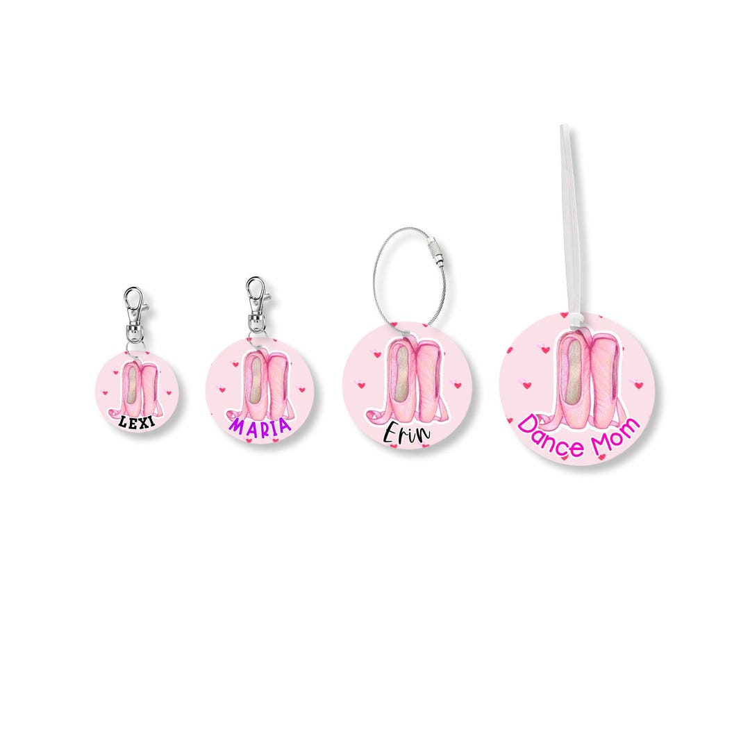 Personalized Ballet Keychain, Ballet Slipper Bag Tag, Glitter Dance ...