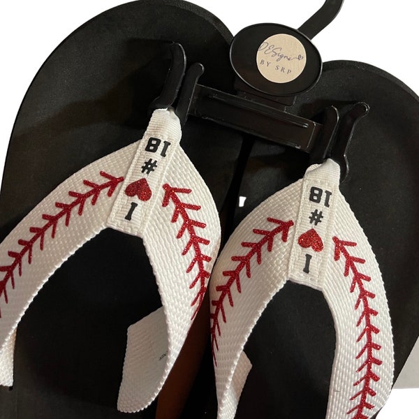 Baseball Flip Flops - Etsy