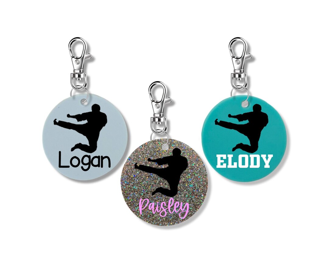 Personalized Martial Arts Keychain - 2 Inch Acrylic, Custom Karate ...