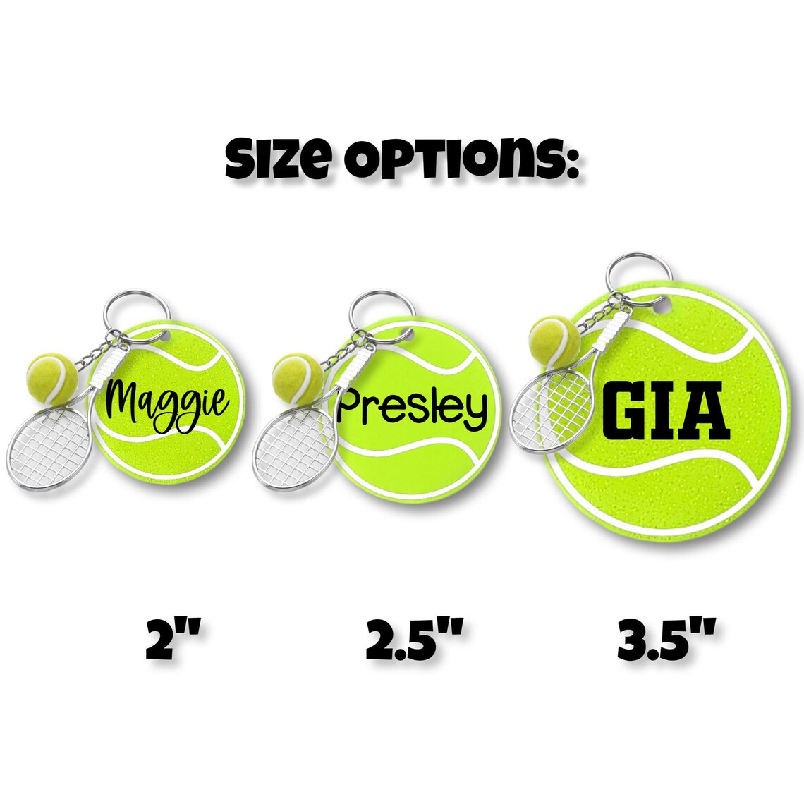 Custom Tennis Keychain With Racket & Ball Accessory | Tennis Player ...