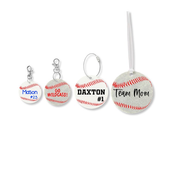 Baseball Keychain - Etsy