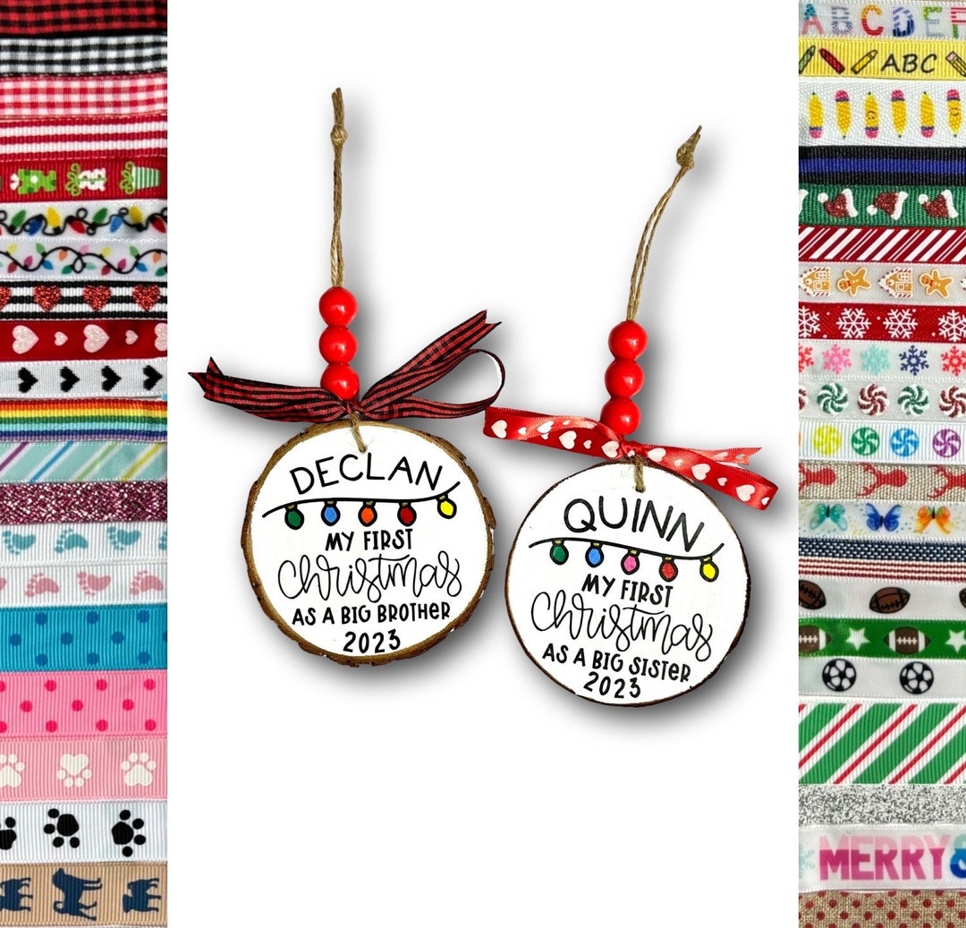 Personalized Big Sister Ornament /first Christmas as Big Brother ...