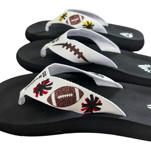 Personalized Cheer Flip Flops | Cheerleader Sandals | Cheerleader Shoes ...