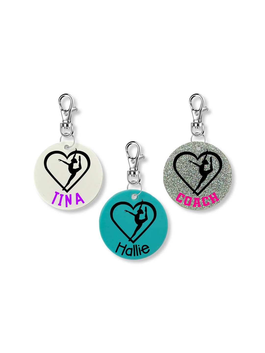 Personalized Dance Keychain 2 Inch Custom Dance Accessory Personalized ...