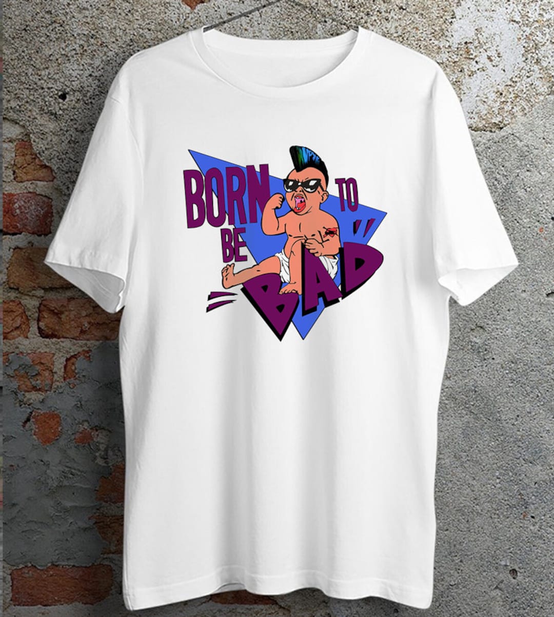 Born to Be Bad T Shirt Funny T Shirt Poster Ideal Gift Present - Etsy UK