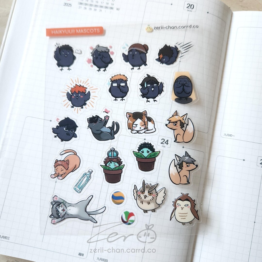 HQ Mascots Clear Sticker Sheet | Transparent Stickers } Planner ...