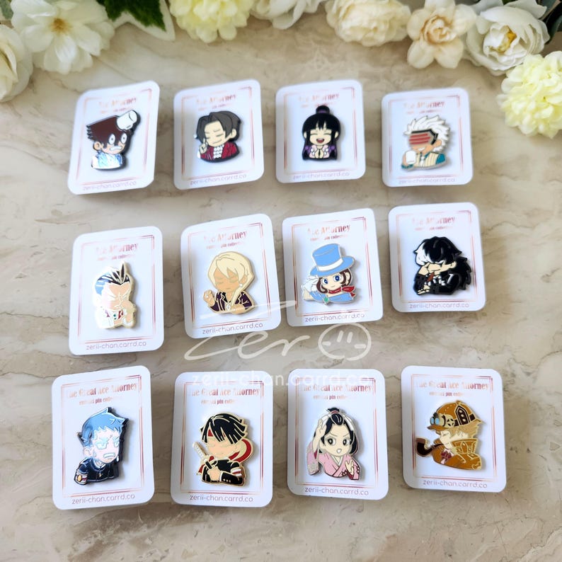 AA/DGS Enamel Pins | Ace Attorney | Apollo Justice | TGAA - Etsy
