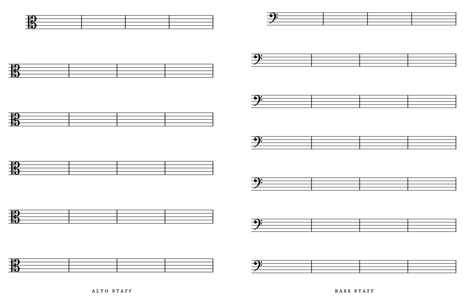 Bass, Guitar, Ukulele, Piano Blank Staff & Tab Printouts - Etsy