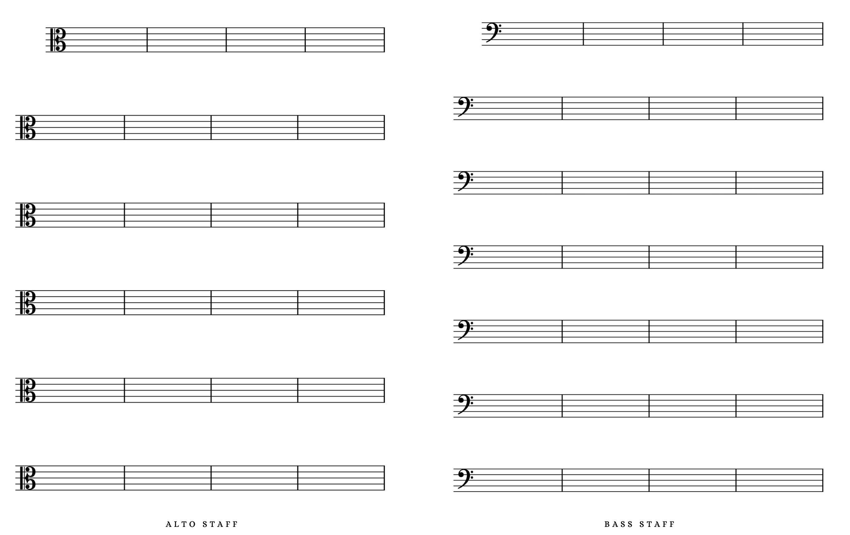 Bass, Guitar, Ukulele, Piano Blank Staff & Tab Printouts - Etsy