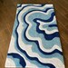 Blue and White Wave Rug, Customizable Wavy Tufted Rug, Area Rug - Etsy