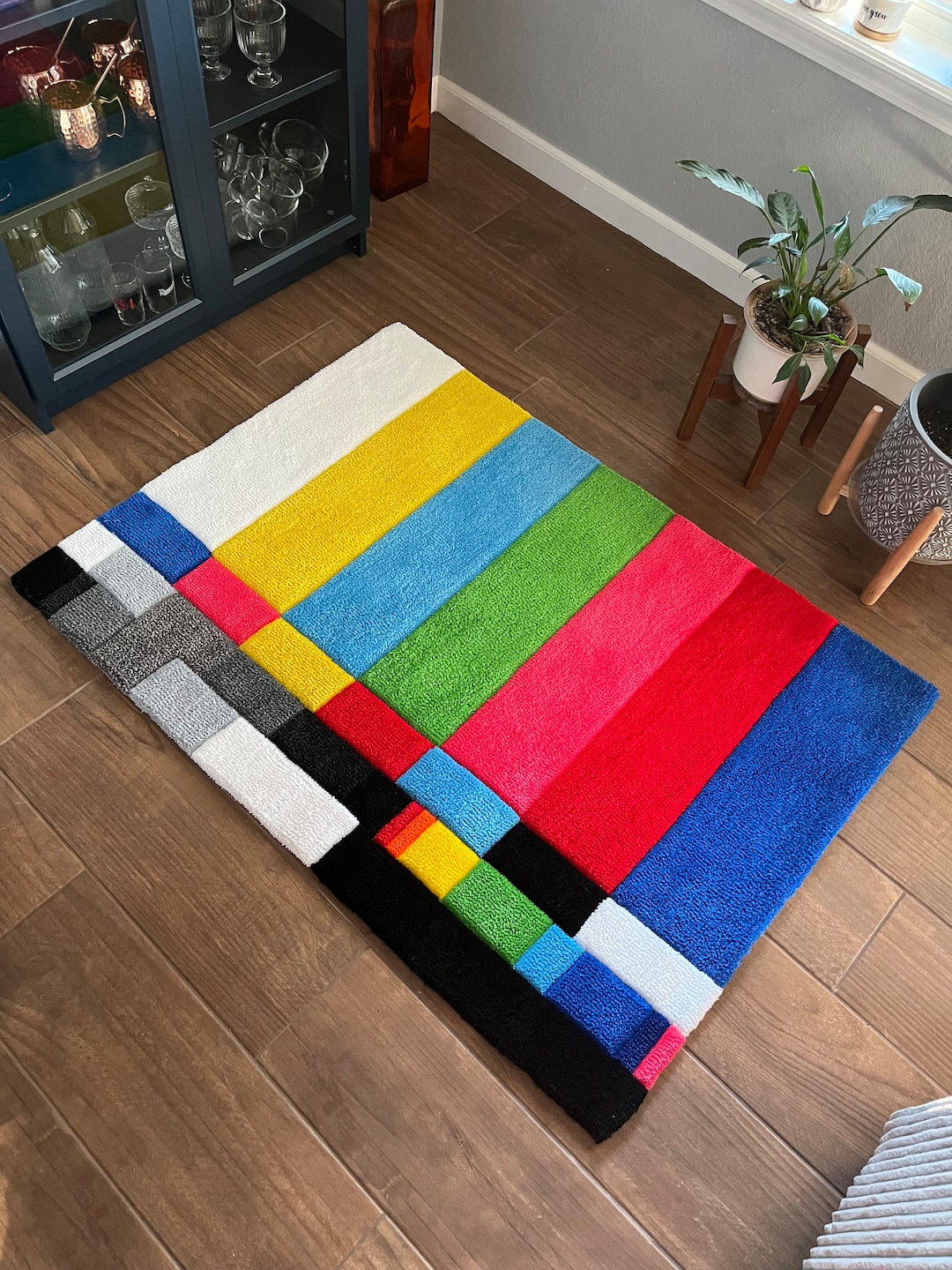 No Signal Lost Tv Tufted Rug Old School Television Custom Rug, Retro ...