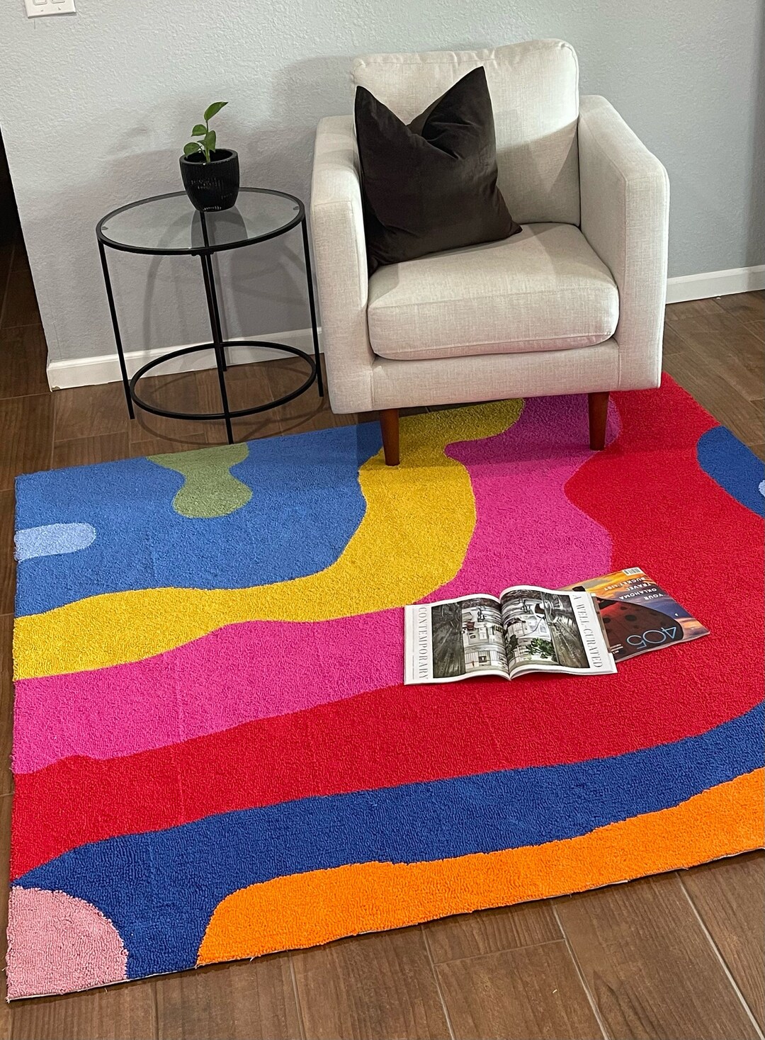 Groovy Tufted Area Rug for Living Room Big Psychedelic Trippy Rug - Etsy