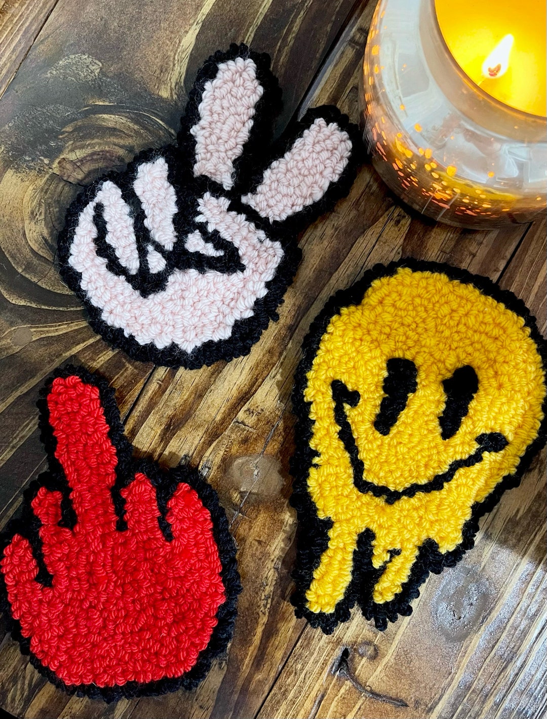 Custom Tufted Coasters / Mini Rugs - Etsy