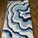 Blue and White Wave Rug, Customizable Wavy Tufted Rug, Area Rug - Etsy
