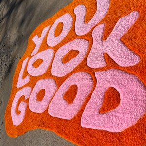Pink and Orange You Look Good Rug - Etsy