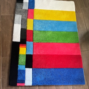 No Signal Lost Tv Tufted Rug Old School Television Custom Rug, Retro ...