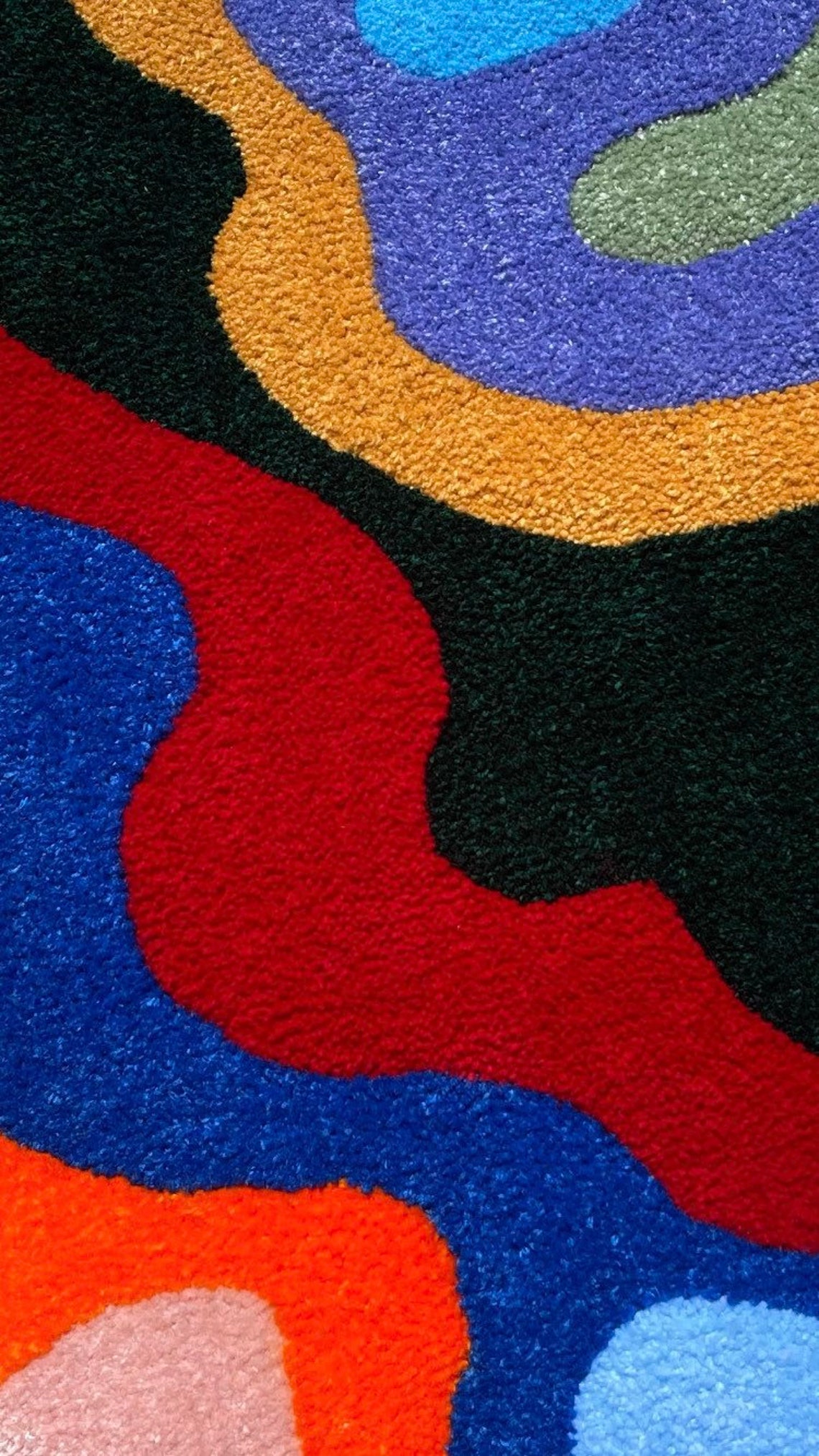 Groovy Psychedelic Round Tufted Rug - Etsy