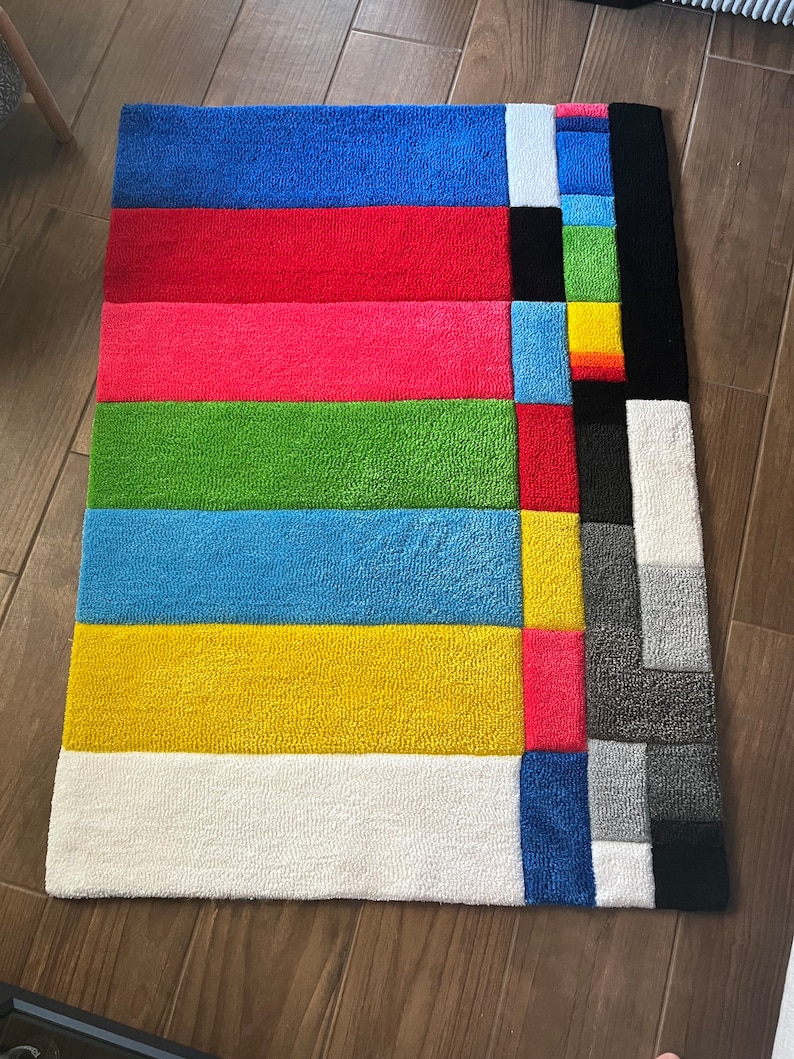 No Signal Lost Tv Tufted Rug Old School Television Custom Rug, Retro ...