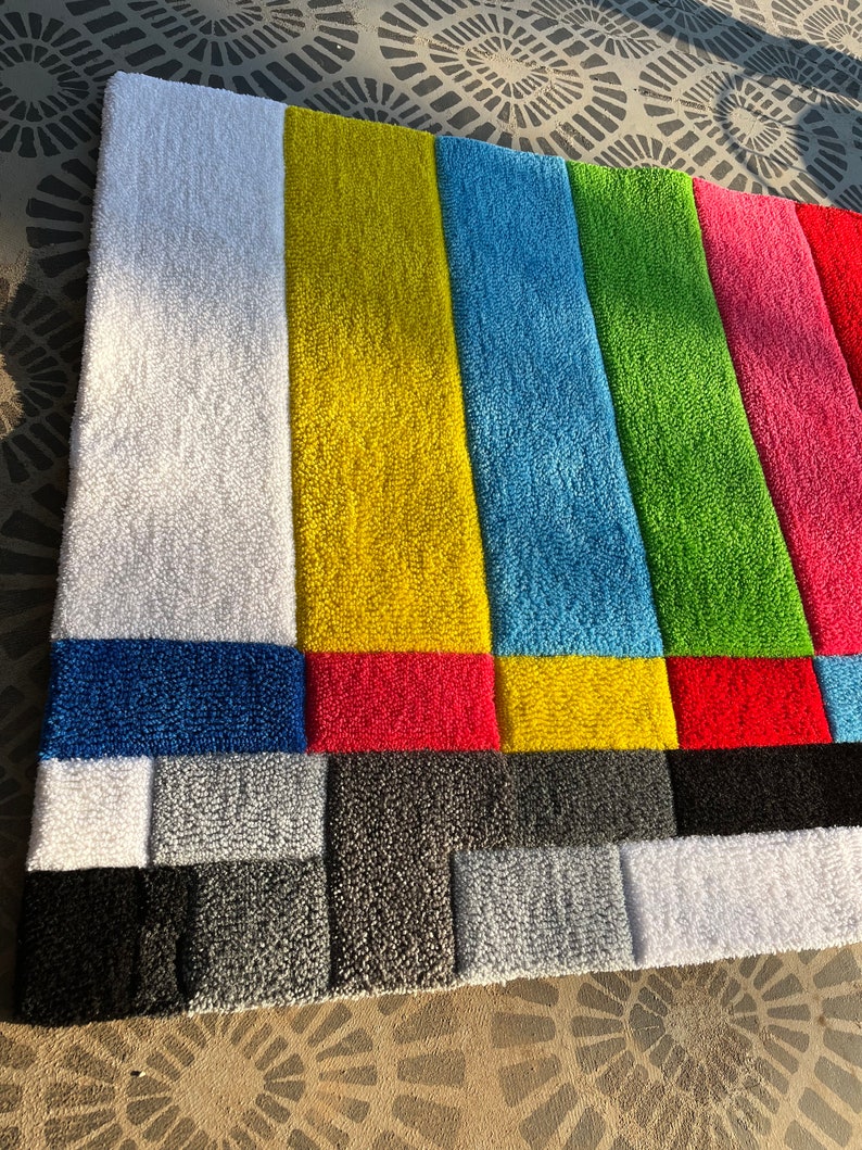 No Signal Lost Tv Tufted Rug Old School Television Custom Rug, Retro ...