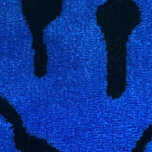 Trippy Blue Smiley Face Rug Melting Smiley Face Design Handmade Accent ...