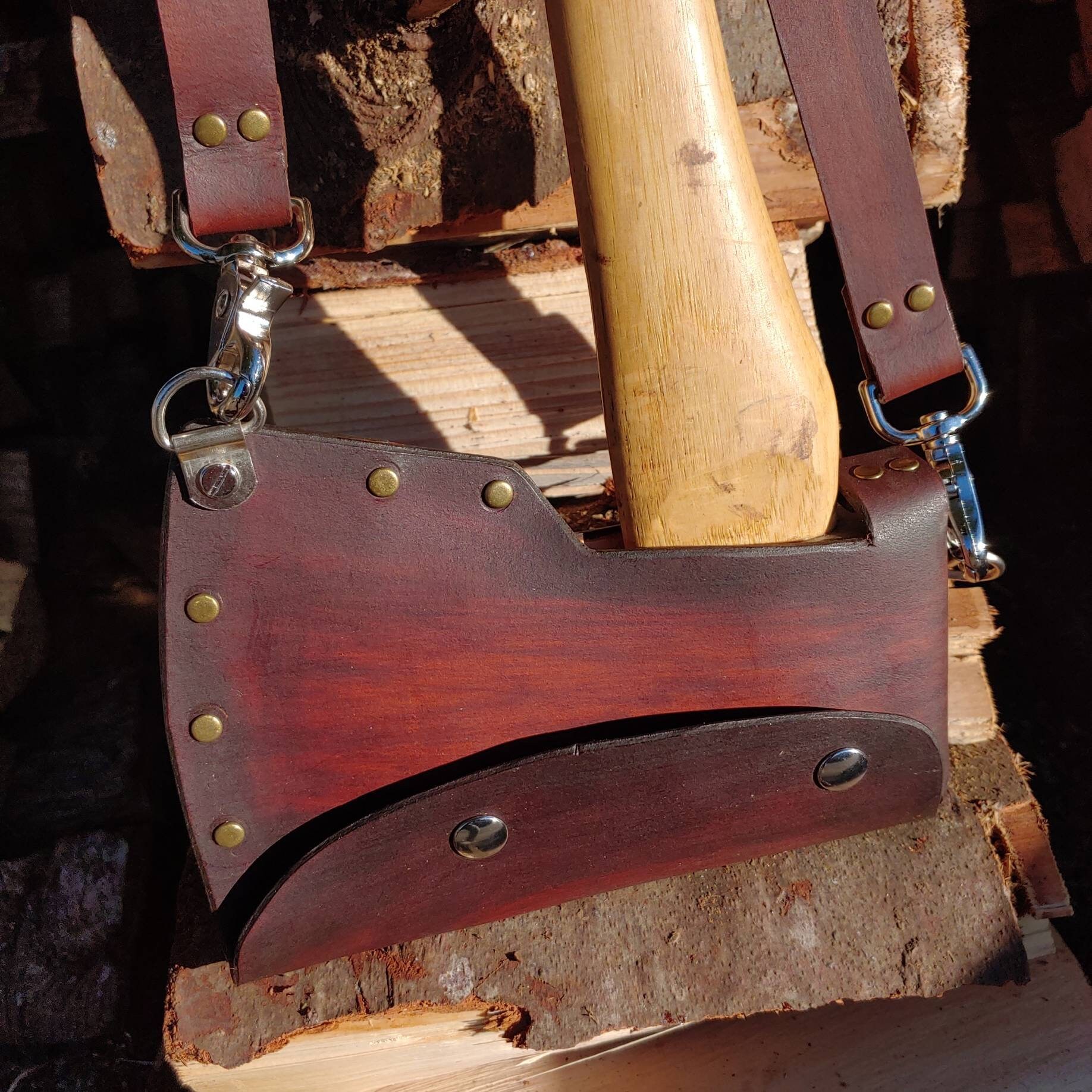 Axe Sheath With Shoulder Strap Carry Custom Crafted Made to Order-no ...
