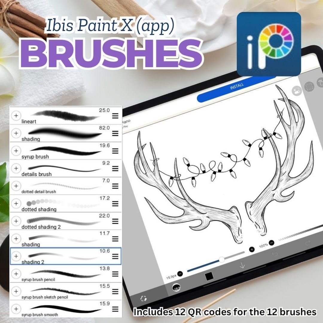12 QR Code Brushes for Ibis Paint X - Etsy