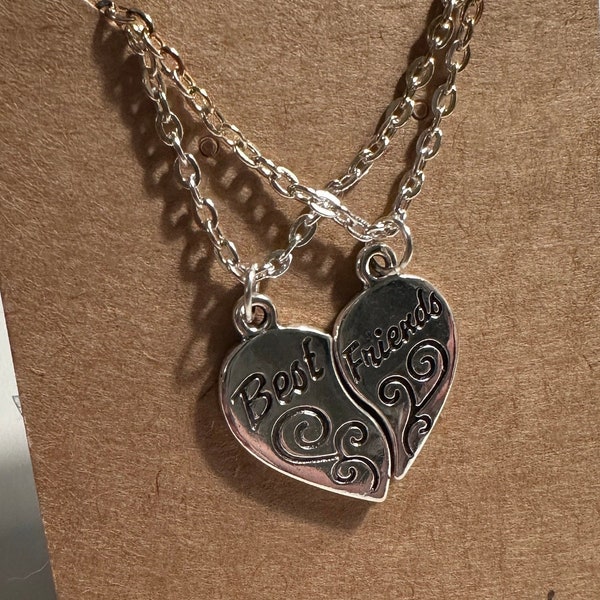 Split Heart Necklace - Etsy