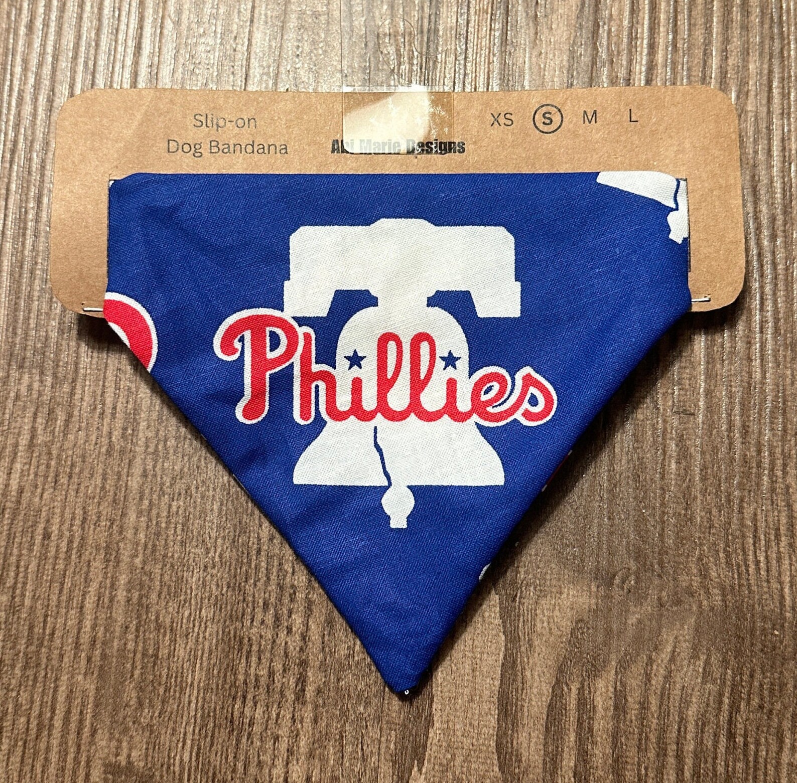 Handmade Philadelphia Phillies Baseball Dog Bandana - Easy Slip-on ...