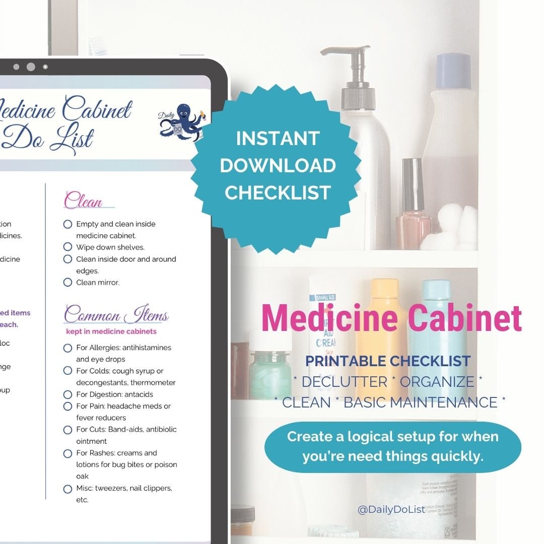 Medicine Cabinet Checklist - Etsy