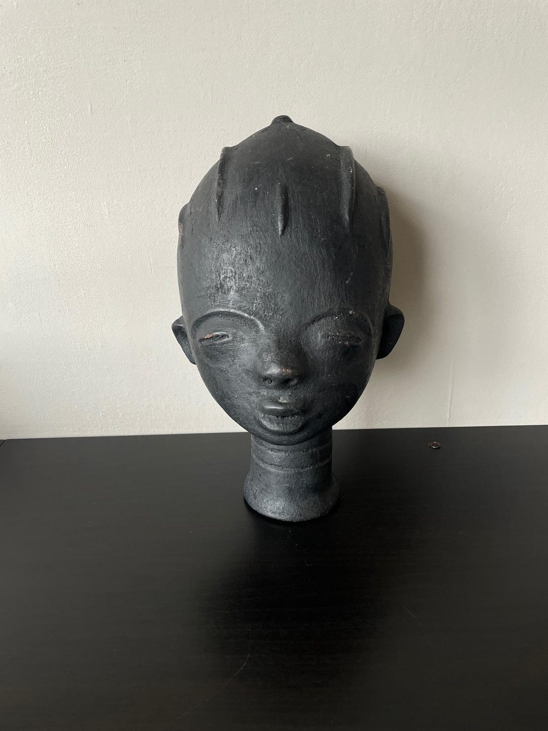 Memorial African Terracotta Vintage Clay Head Sculptur,ashanti Ghana ...