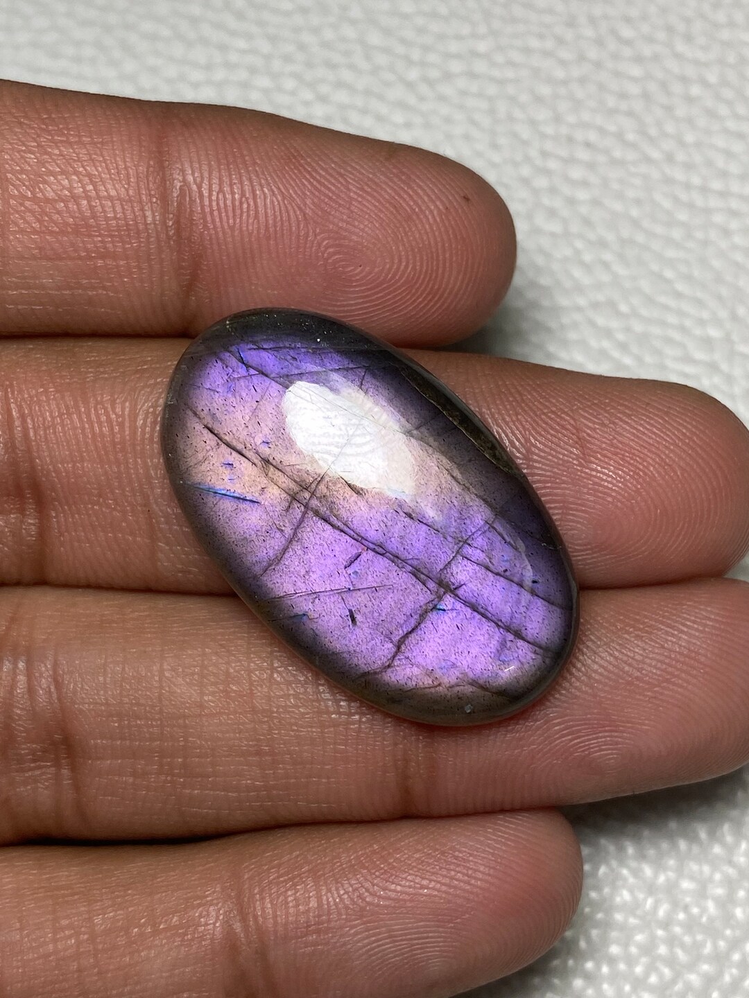 Most Beautiful Full Purple Flashy Labradorite Cabochon Size 20x33x6 Mm ...